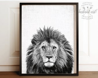 Lion print | Etsy