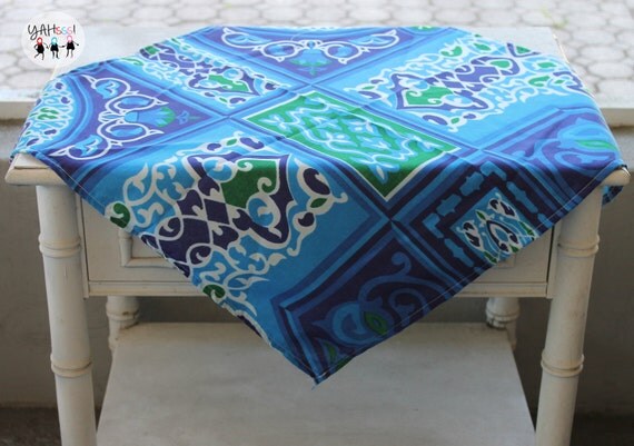 Ramadan-Eid Side Table Cloth-Blue