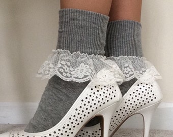 Lace ankle socks | Etsy