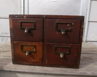 Library card catalog | Etsy