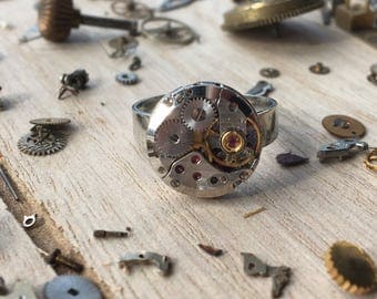 Watch movement ring | Etsy