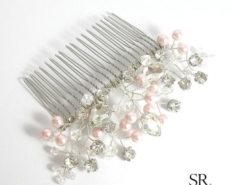 Ivory rose hair comb | Etsy