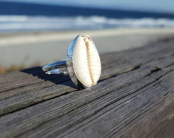 Silver seashell ring | Etsy