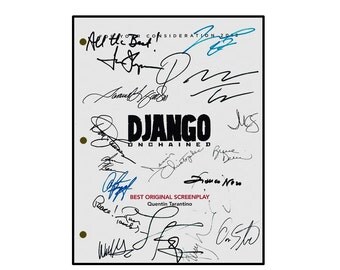 Django Movie Script Signed Autographed: Quentin Tarantino