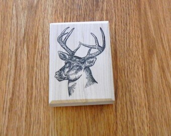 Deer head stamp | Etsy
