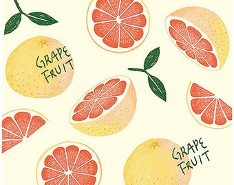 Grapefruit painting | Etsy