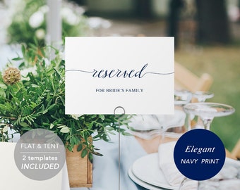 Reserved table tent | Etsy