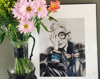 Iris apfel | Etsy