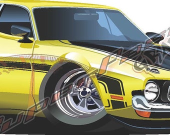 Muscle car decal | Etsy