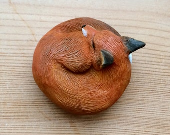 Polymer clay fox | Etsy