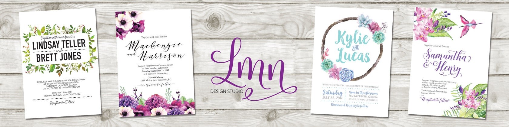 Custom designed invitations by LMNDesignStudio on Etsy