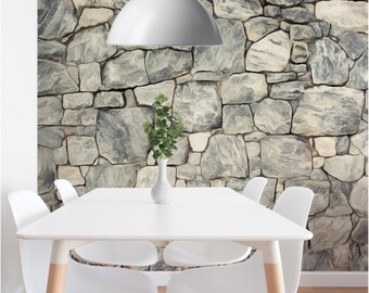 Stone wallpaper | Etsy