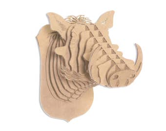 Wooden Bull Head Cardboard Animal head Toros head 3D Puzzle