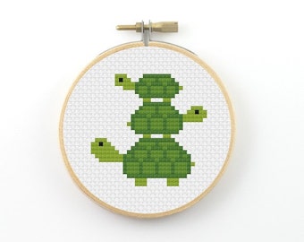 Turtle cross stitch | Etsy