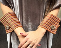 Unique textile wrist cuff related items | Etsy