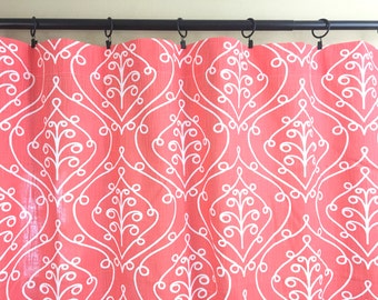 Salmon pink curtains | Etsy