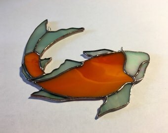 Stained glass koi | Etsy