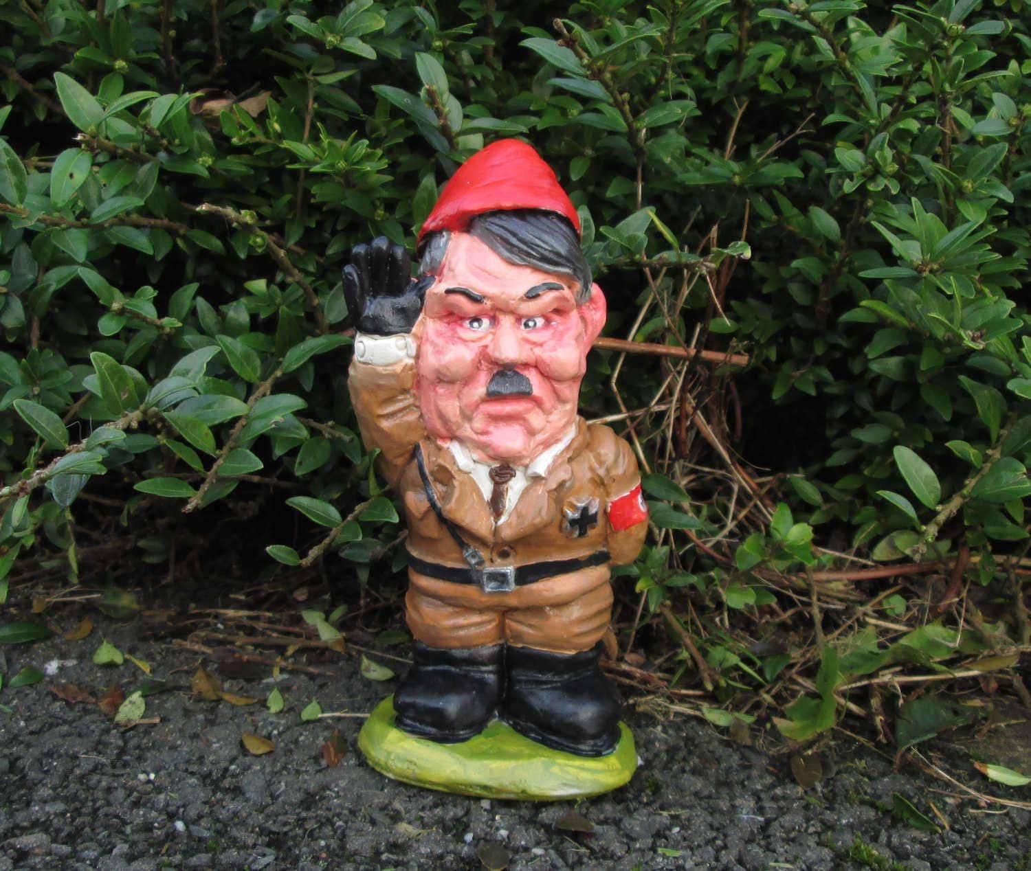 Adolf Hitler Garden Gnome politically incorrect caricature