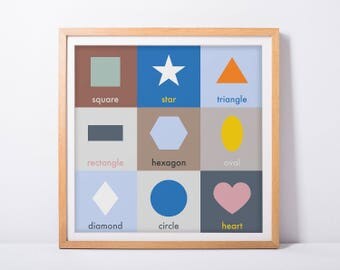 Shapes poster | Etsy