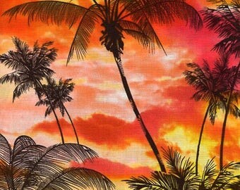 Palm tree fabric | Etsy
