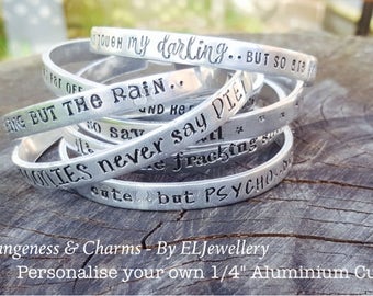 Poem bracelet | Etsy