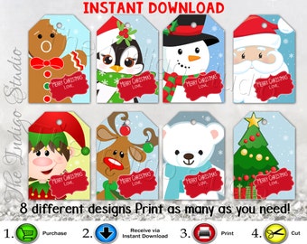 Redbox Codes gift Tags Cards Digital Printable by TheIndigoStudio