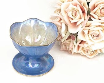 Blue lusterware | Etsy