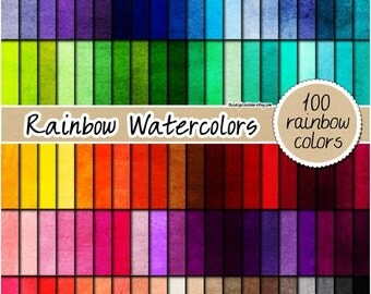 SALE 100 ombre watercolor digital paper brush painted digital