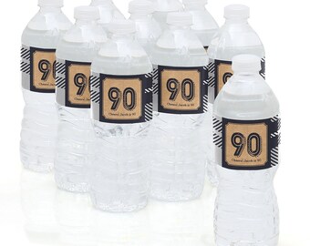 90th birthday labels | Etsy