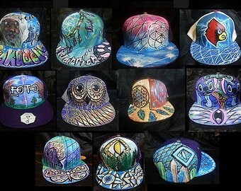Hand painted hats | Etsy
