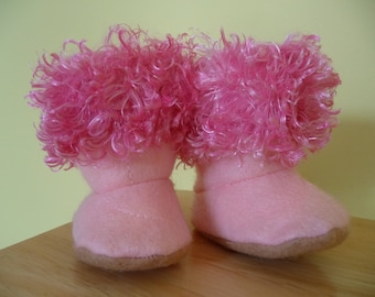 Fuzzy boots | Etsy