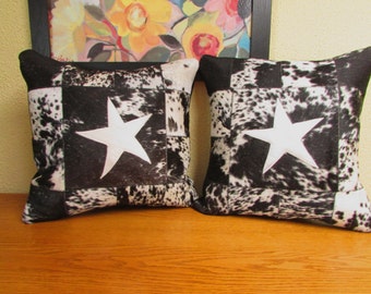 Cowhide pillow | Etsy