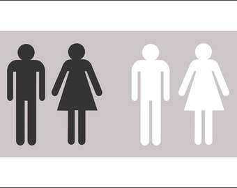 Restroom figures | Etsy