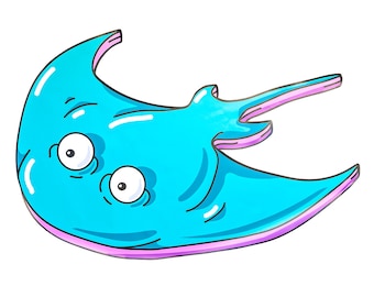 Stingray decal | Etsy