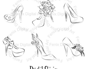 High heels stamp | Etsy