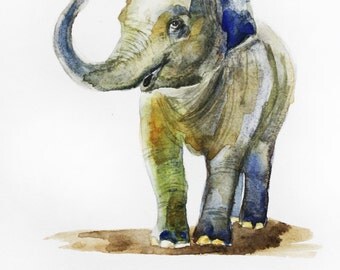 Pintura de elefante | Etsy