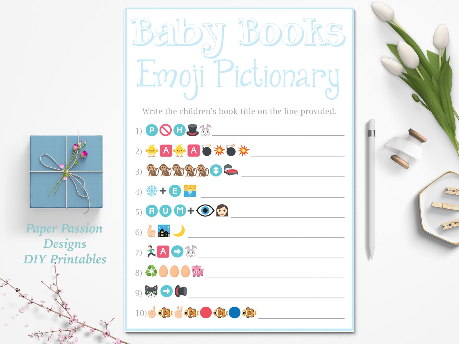 Baby Books Emoji Pictionary Game Children's Books Emoji