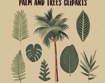 Palm tree clipart | Etsy