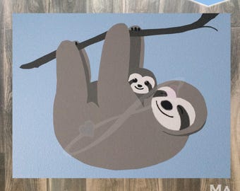 Sloth decal | Etsy