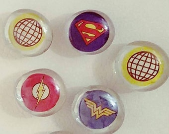 Custom Comic Magnet Set Superhero Magnets Glass Bubble