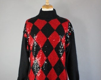 Harlequin sweater | Etsy