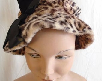 Leopard print hat | Etsy