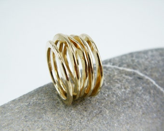 Rustic gold rings | Etsy