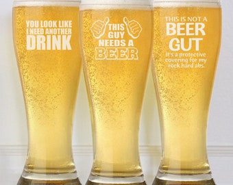 Custom beer glasses | Etsy