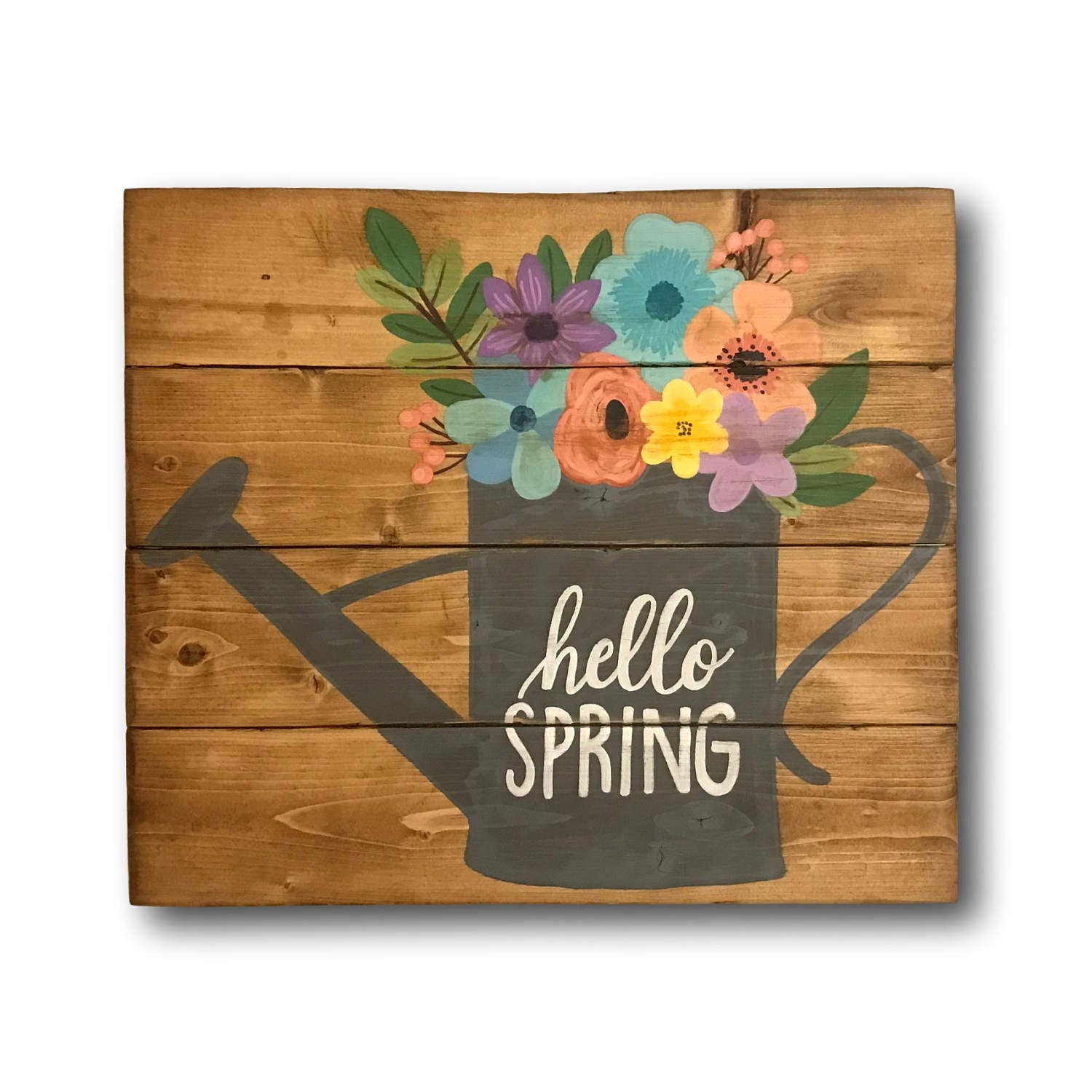 Hello Spring Sign Front Door Sign Welcome Sign Pallet