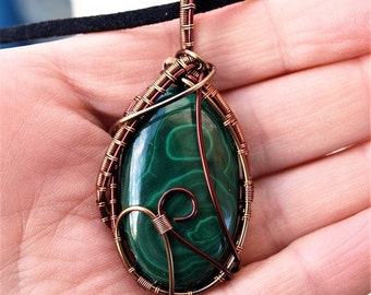 Wire wrapped pendant | Etsy