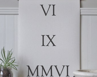 Roman numerals art | Etsy