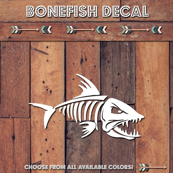 Bonefish Decal Yeti Decal Yeti Sticker Tumbler Decal