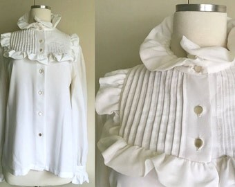 Ruffled tuxedo shirt | Etsy