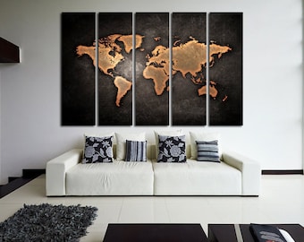 Abstract world map | Etsy